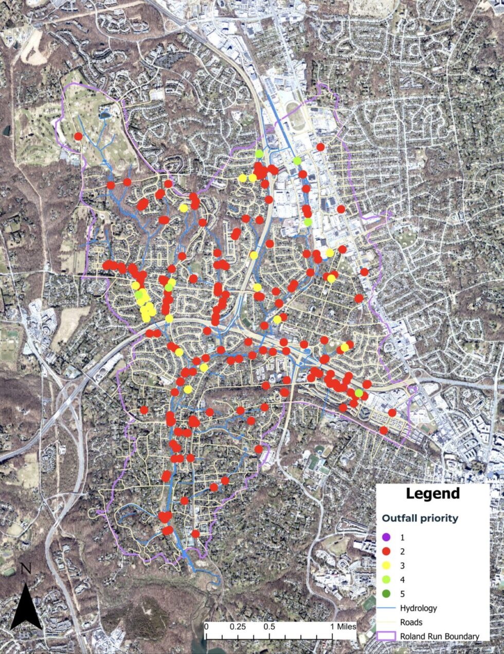 Map of all the inflows going into the Roland Run | Friends of Roland Run
